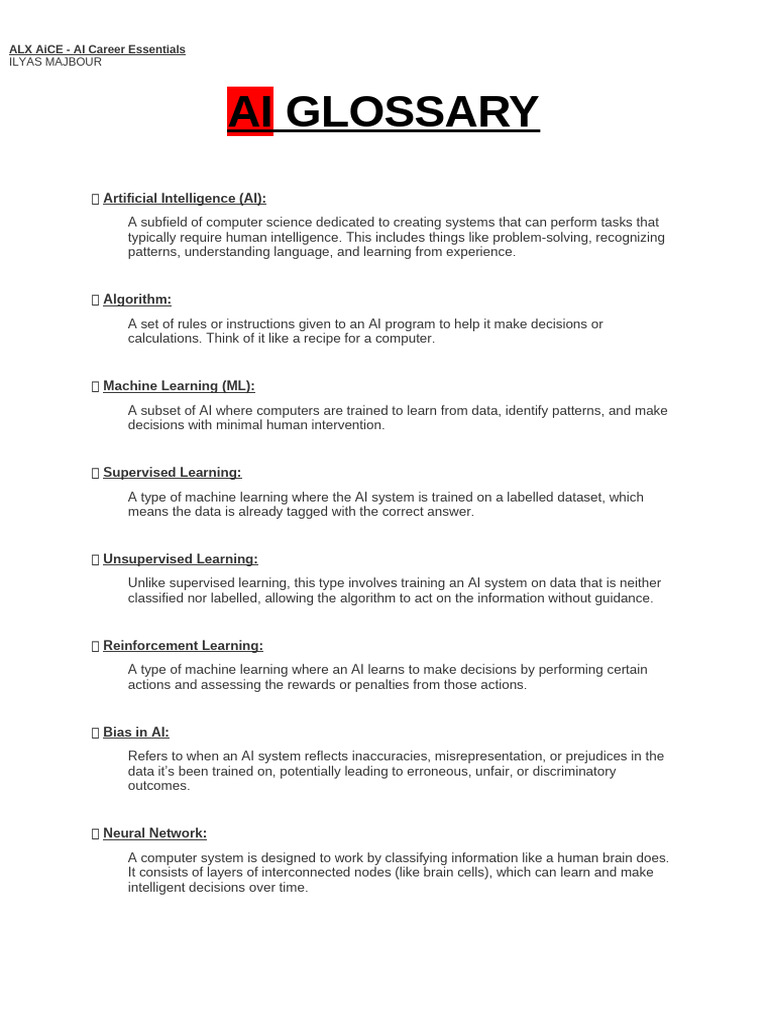 AI Glossary | PDF