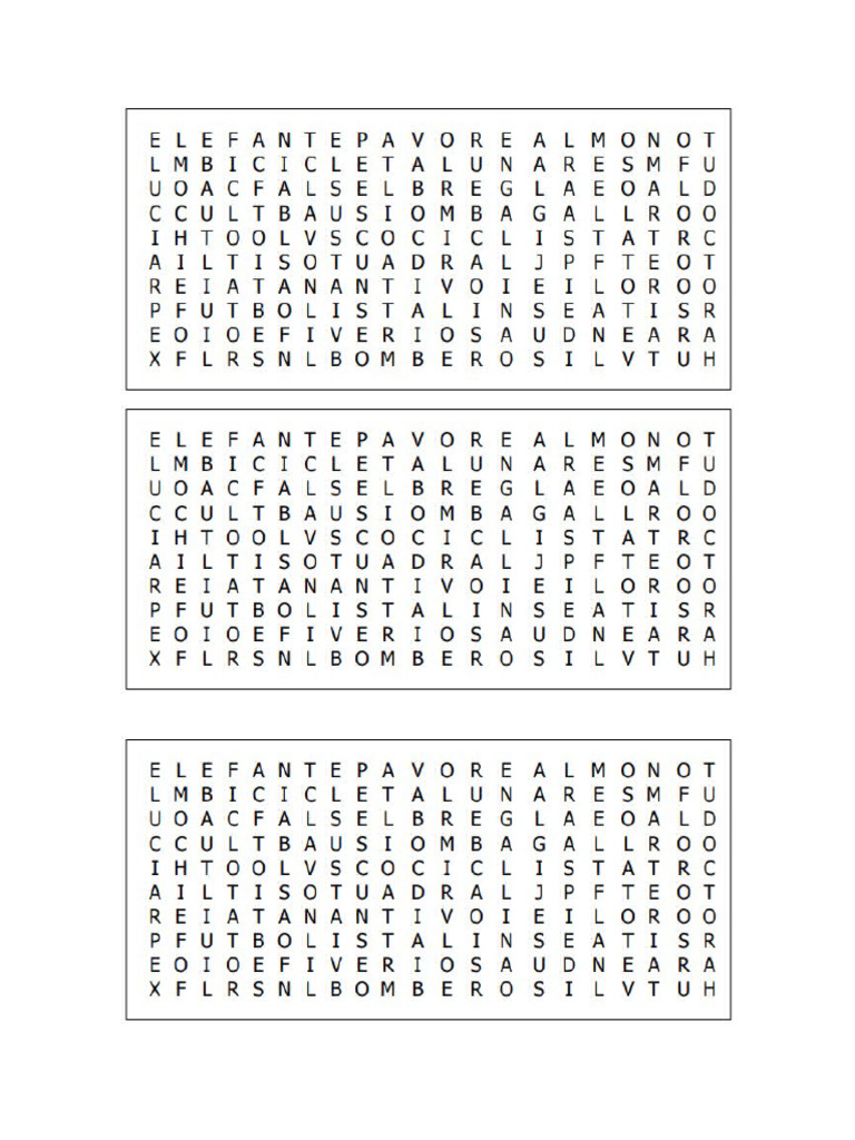 Sopa de Letras - Los Sustantivos | PDF