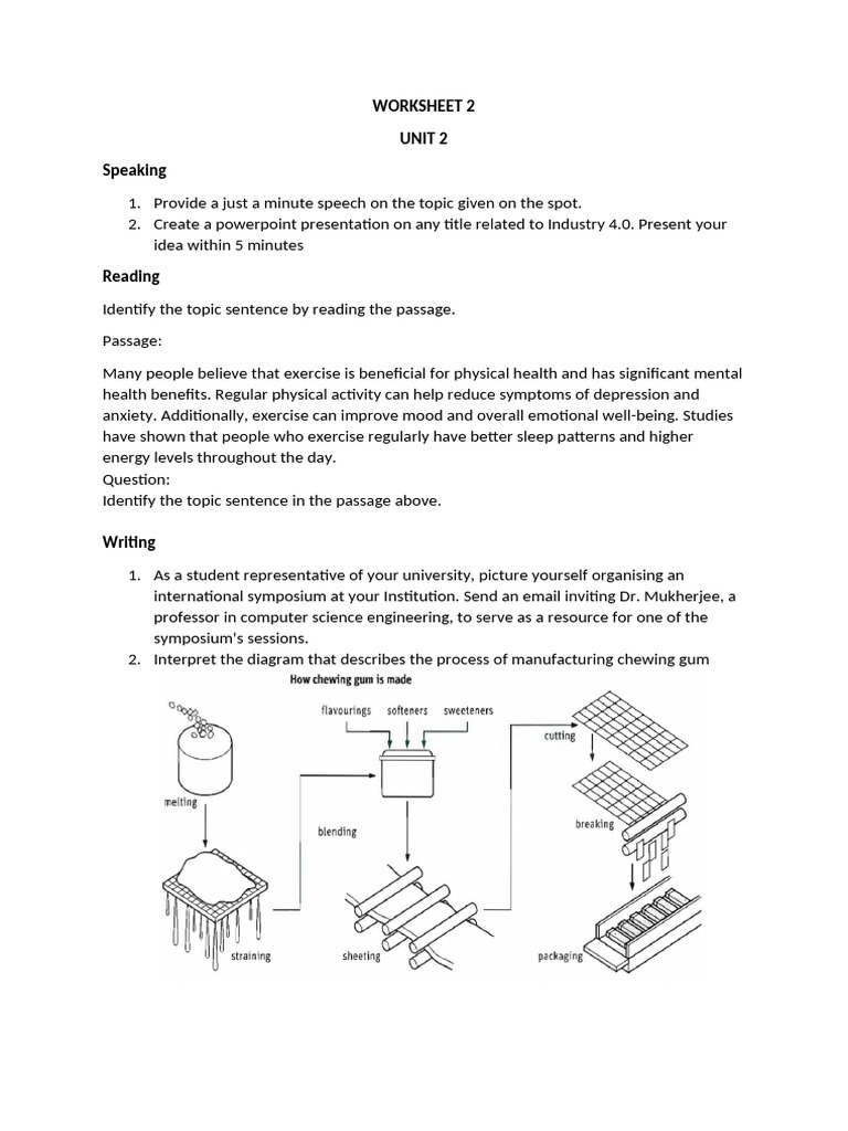 Worksheet 2 Unit @ | PDF