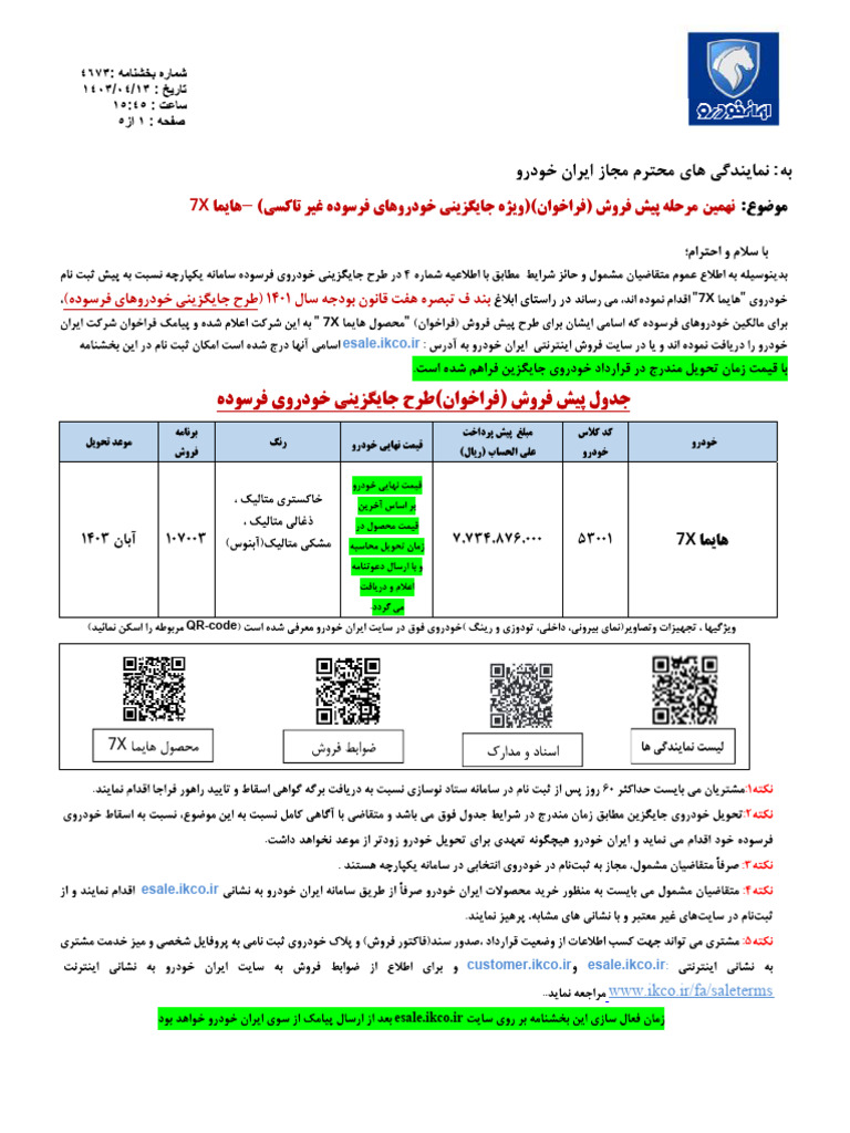 Esale - Ikco.ir: QR-code | PDF