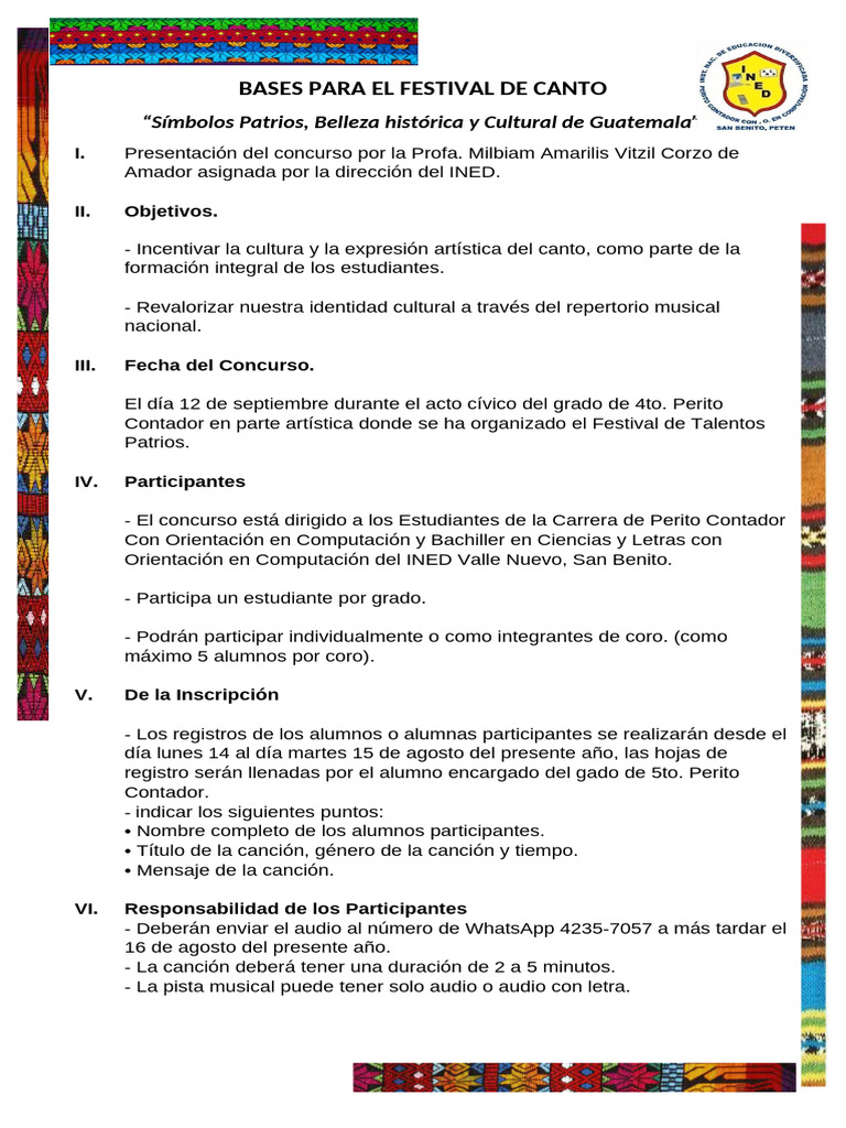 Bases Festival de Canto | PDF