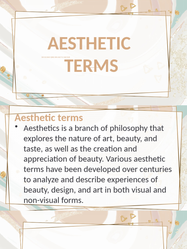 Aesthetic Term-Wps Office | PDF