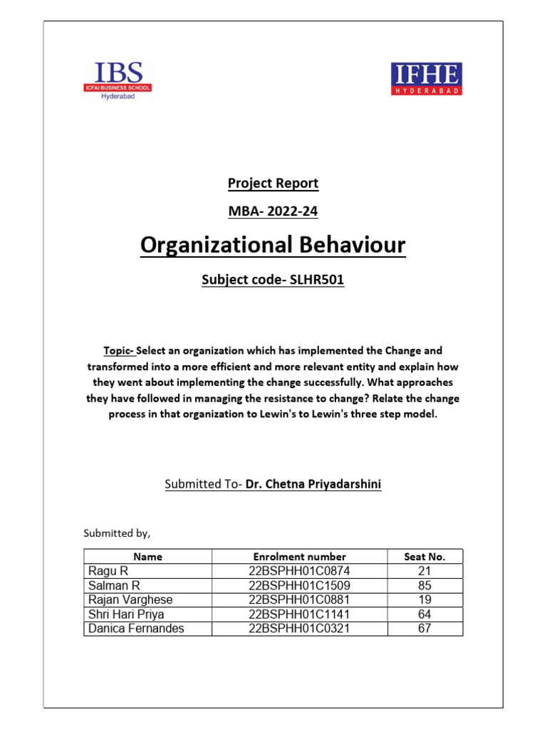 OB Report-Group 13 | PDF