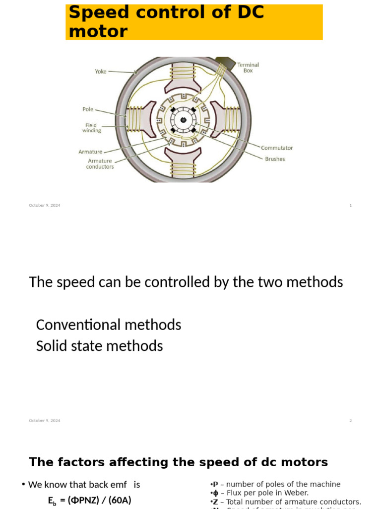 Speed Control of DC Motor | PDF | Electric Motor | Electromagnetic ...