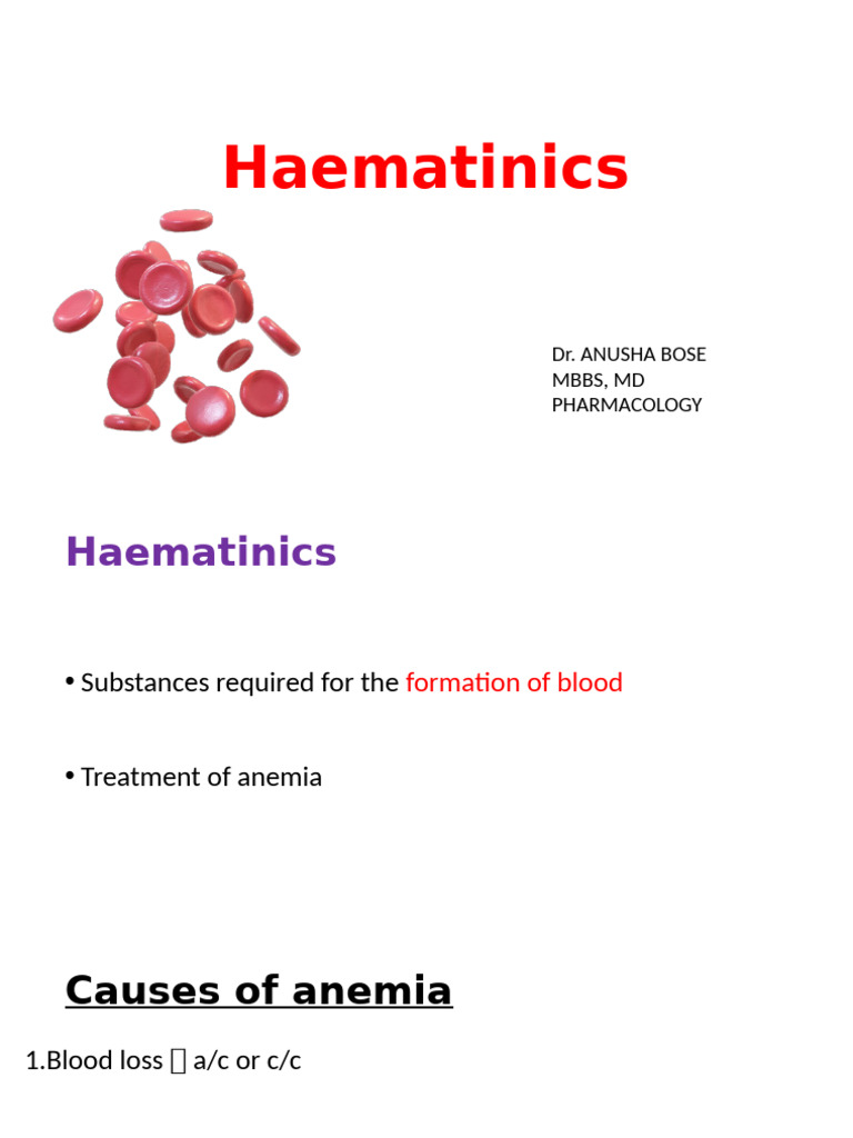 Haematinics (2) (Autosaved) | PDF