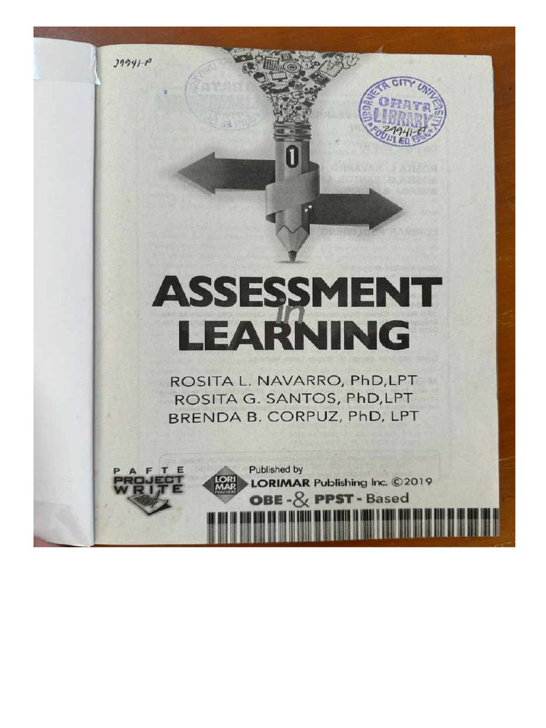 Assessment in Learning Book | PDF