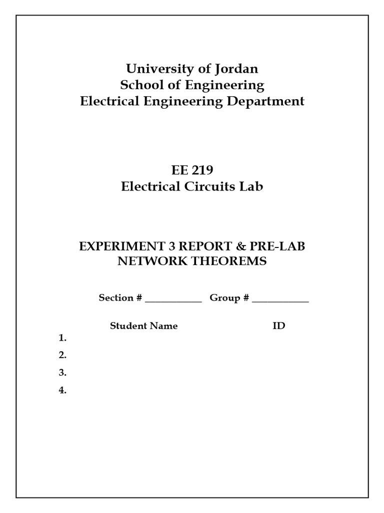3 Network Theorems Report | PDF