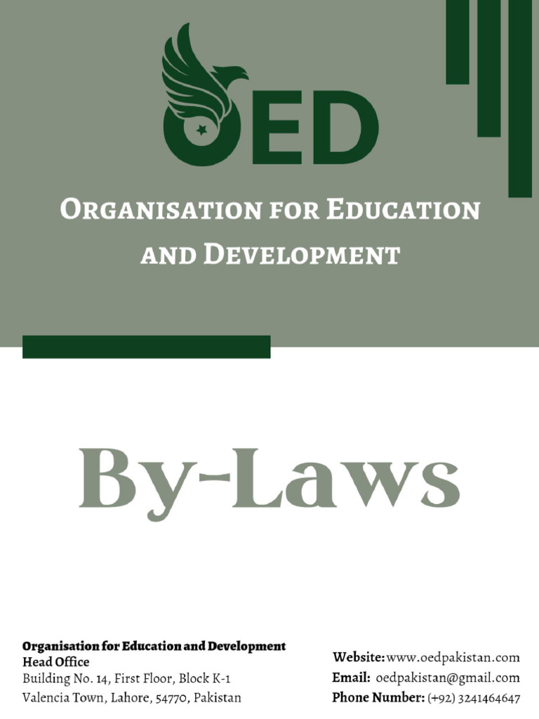 The By-Laws of OED Pakistan | PDF