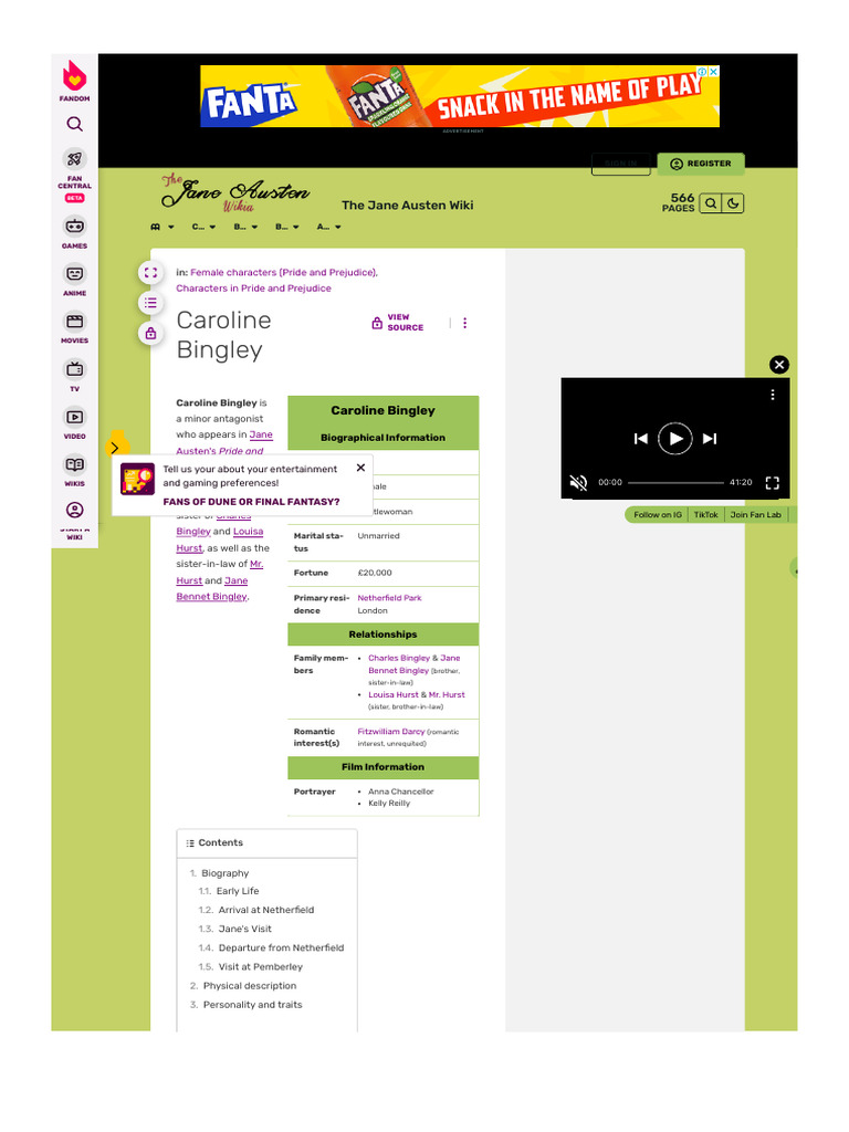 Caroline Bingley - The Jane Austen Wiki - Fandom | PDF