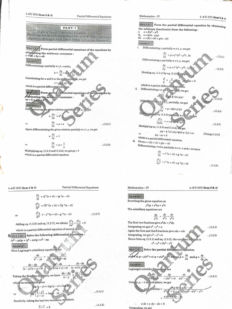Maths IV Unit-1 Quantum | PDF