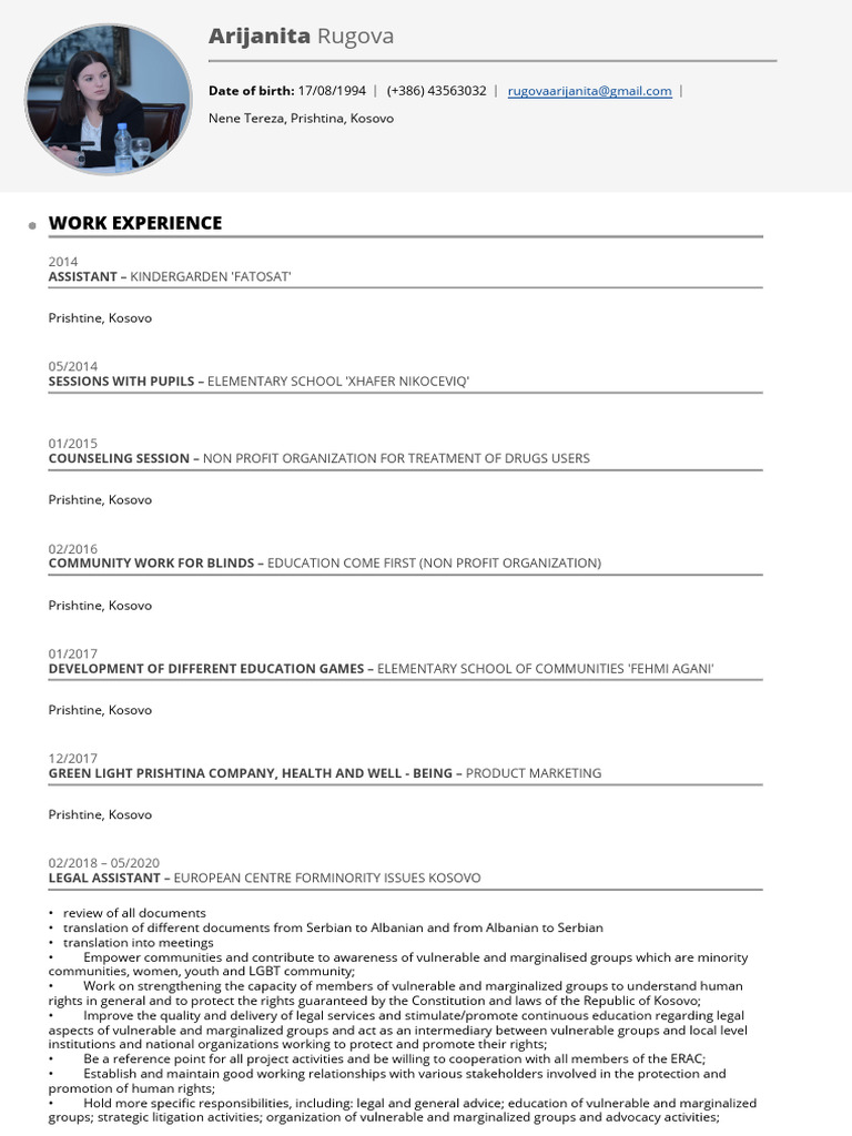 Nita's CV | PDF