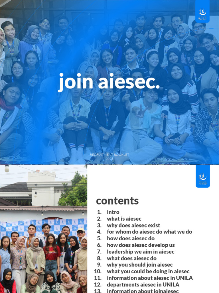 (AIESEC in UNILA) - JoinAIESEC Booklet 2023 | PDF