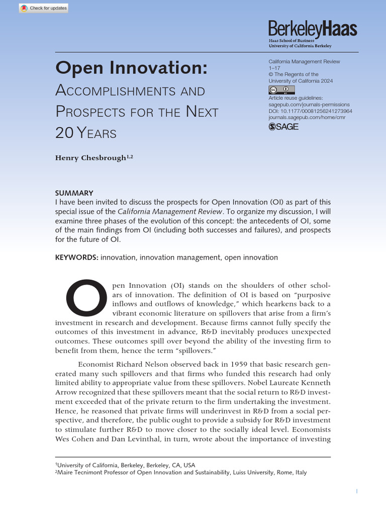 2024 - Review - Open Innovation | PDF