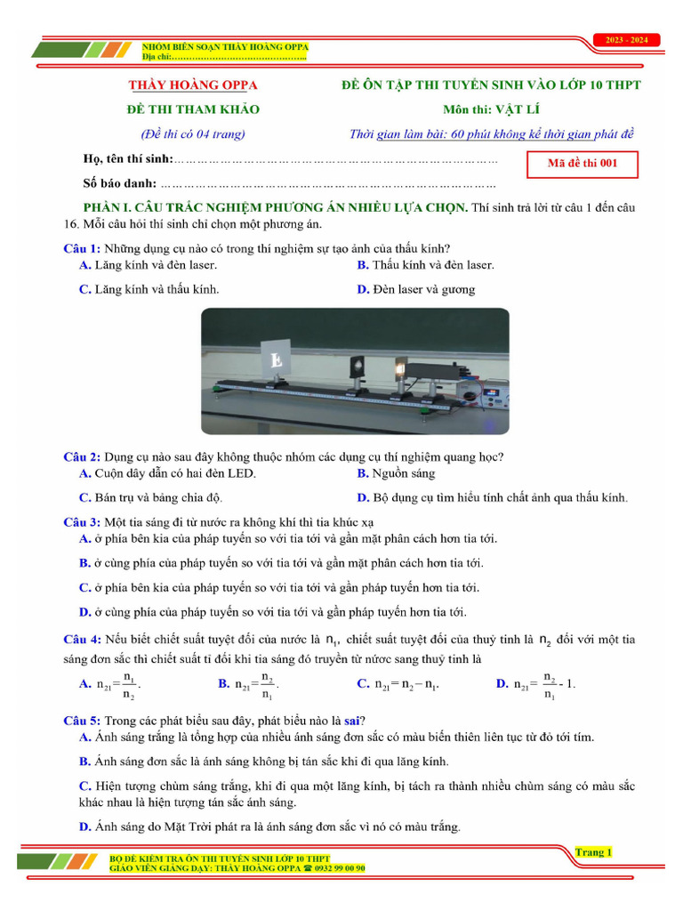 Cac de Luyen Thi | PDF