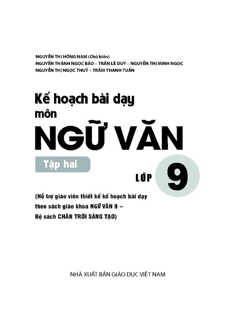 KHBD NGU VAN 9 Tap Hai CTST | PDF