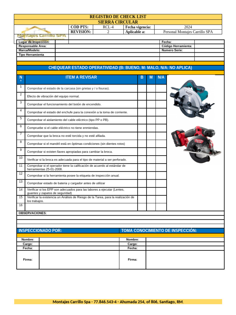 RCL-4 Sierra Circular | PDF