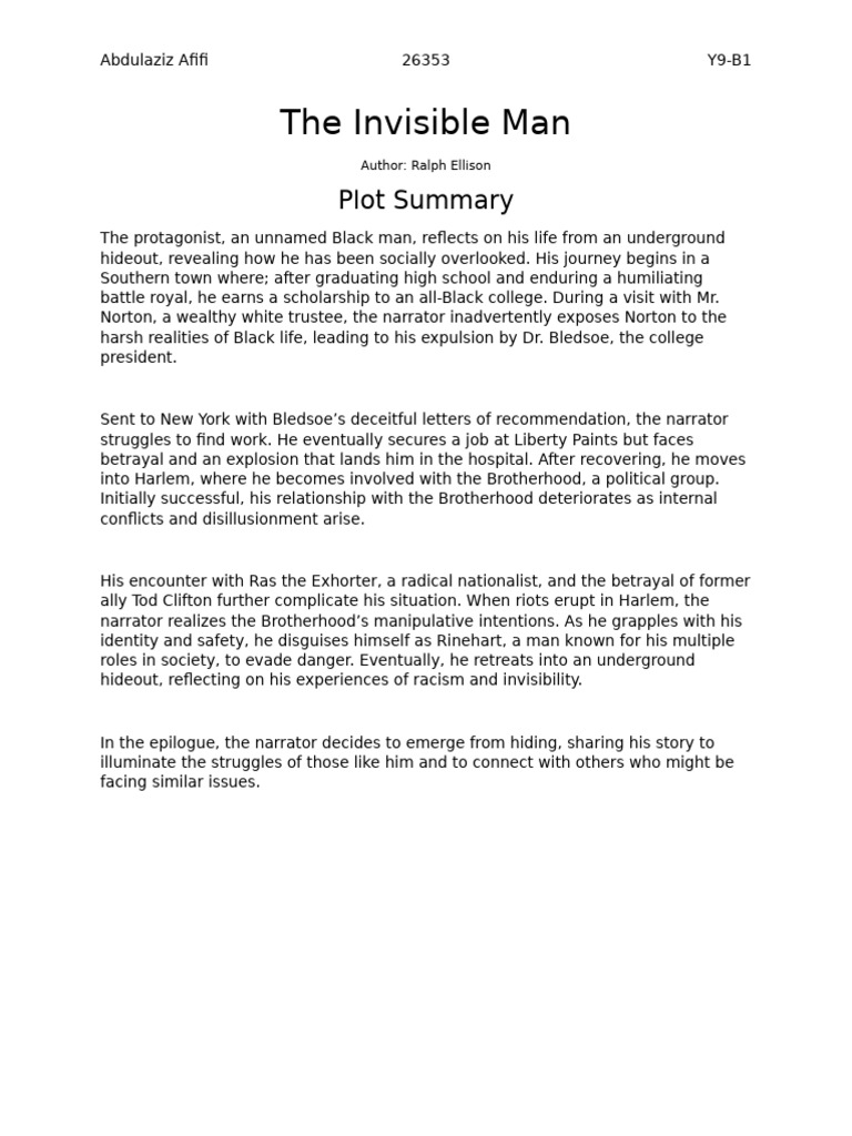 The Invisible Man | PDF
