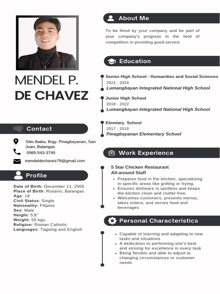 Mendel_Resume (God Bless) | PDF