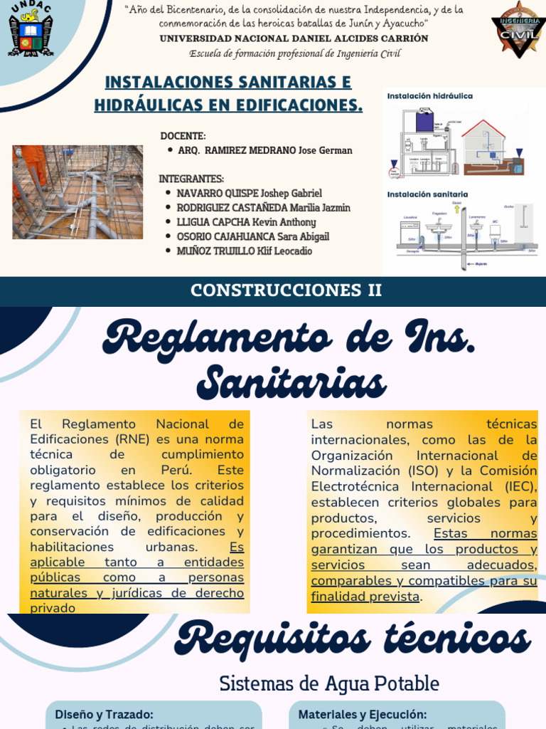 INSTALACIONES SANITARIAS E HIDRÁULICAS EN EDIFICACIONES - Grupo 4 | PDF | Accesibilidad ...
