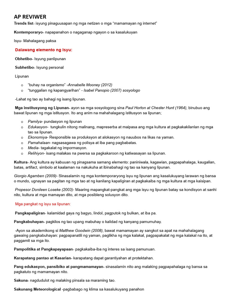 Ap Reviwer | PDF | Climate Change | Politics