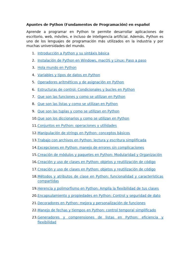 Curso de Python | PDF Curso de Python | PDF