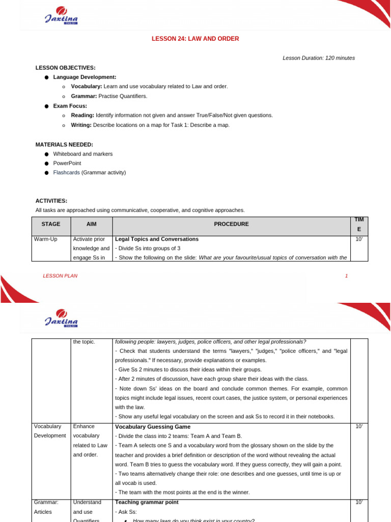 (FO - LP) Lesson 24 - Draft | PDF