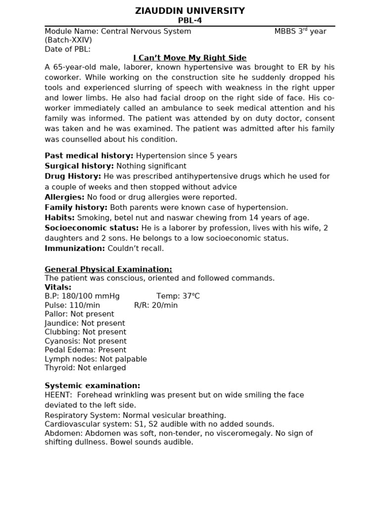 PBL-4 Laborer Upper and Lower Motor Neuron | PDF