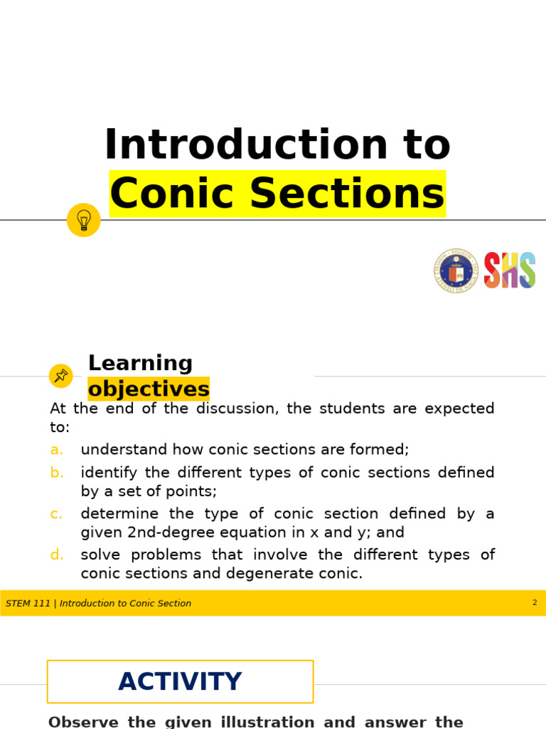 1 Introduction To Conic Sections | PDF | Elementary Geometry ...