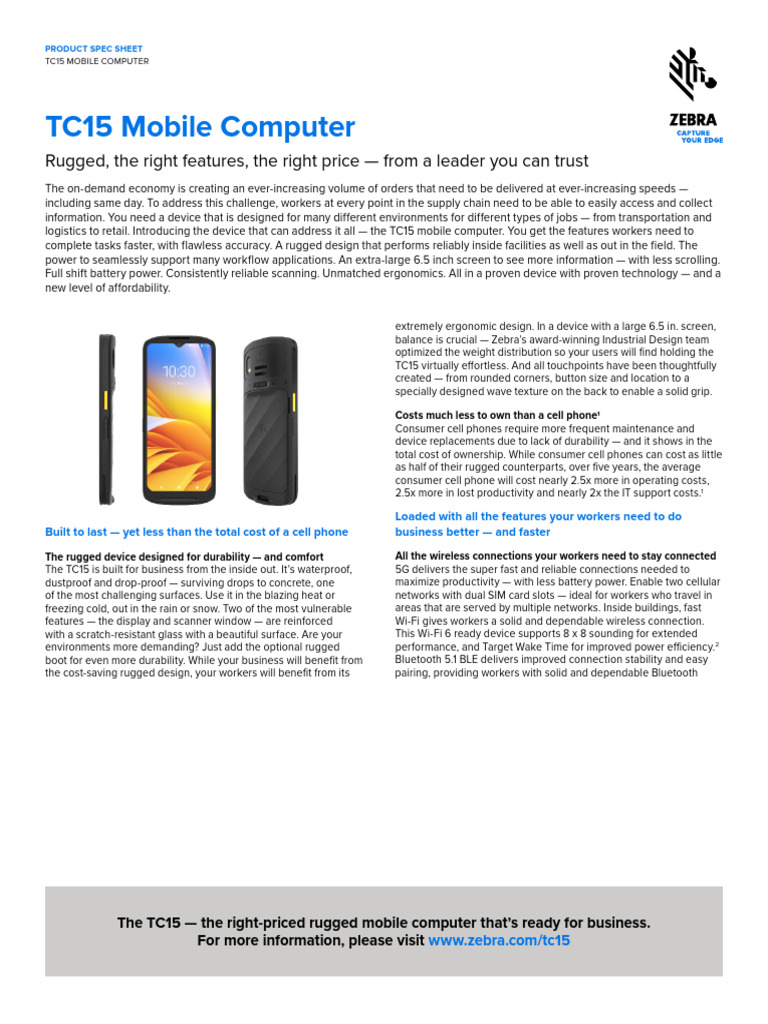 Zebra TC15 | PDF