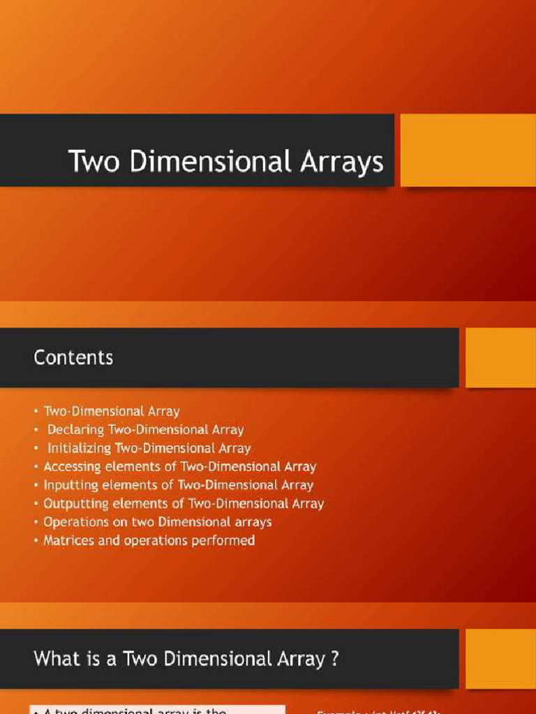 2D Arrays | PDF