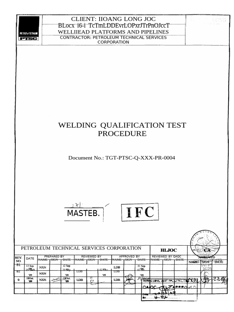 TGT PTSC Q XXX PR 0004 - 0 - Welding Qualification Test Procedure | PDF