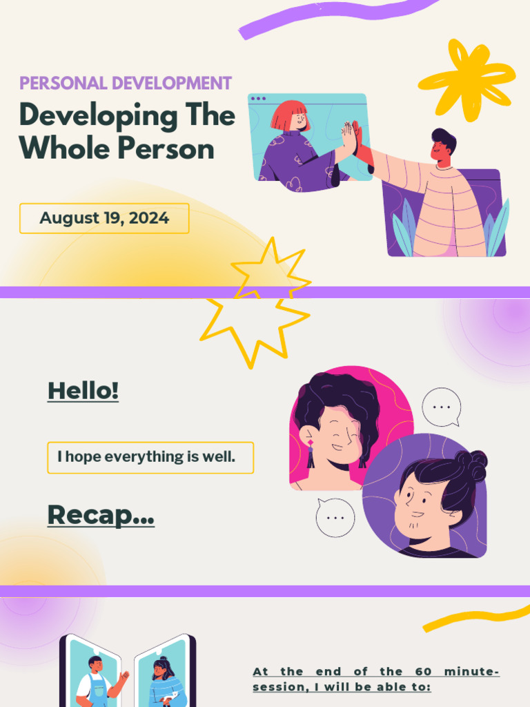 Developing The Whole Person | PDF | Puberty | Self-Improvement