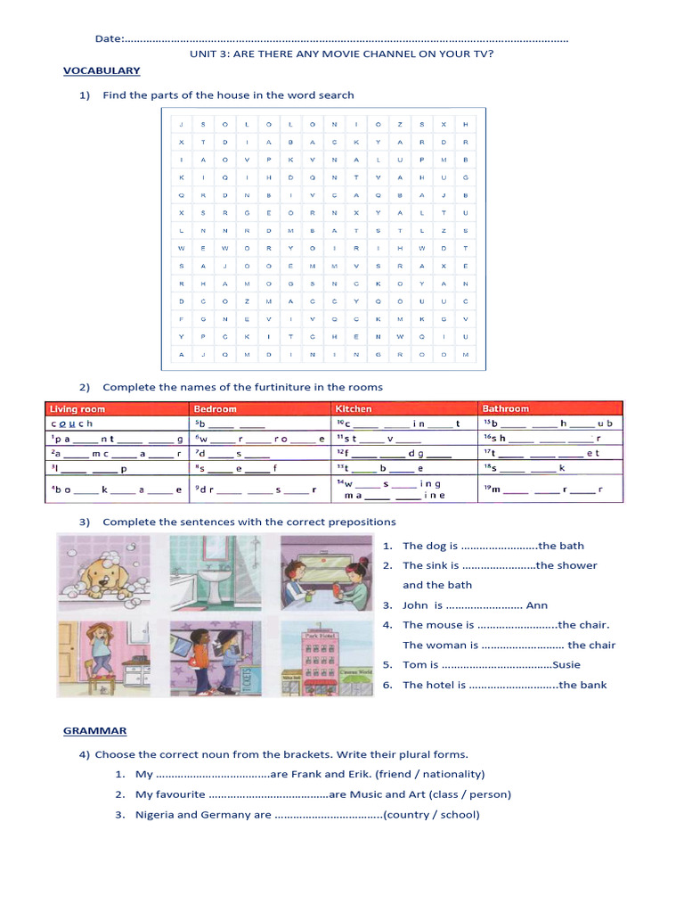 WORKSHEET 2 - Thursday 8th August (Unit 3) | PDF