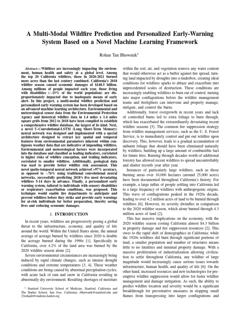 2022-A Multi-Modal Wildfire Prediction and Personalized Early-Warning ...