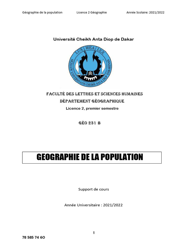 Géographie de la population | PDF