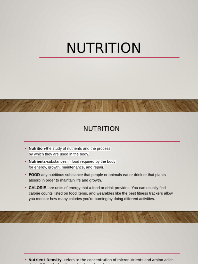 Presentation Nutrition | PDF