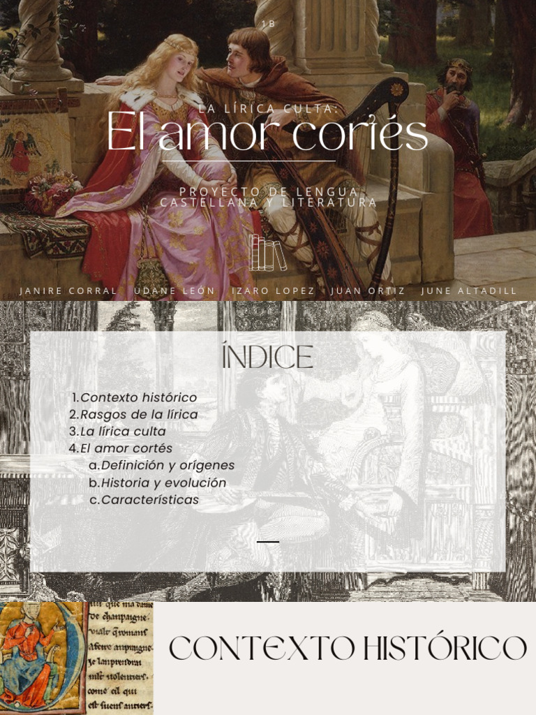 El Amor Cortés Proyecto Lengua | PDF