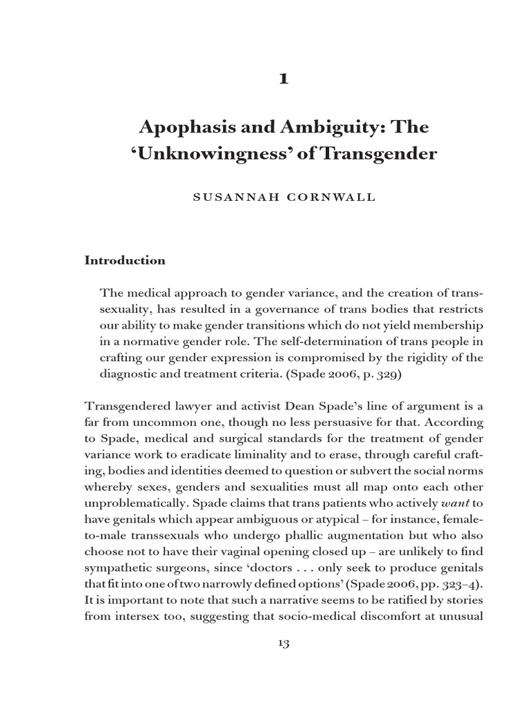 Cornwall - Apophasis and Ambiguity | PDF