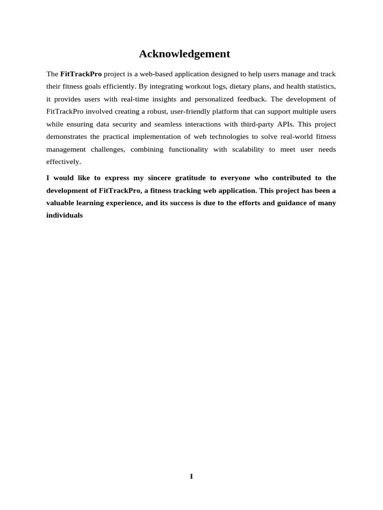 Acknowledgement | PDF