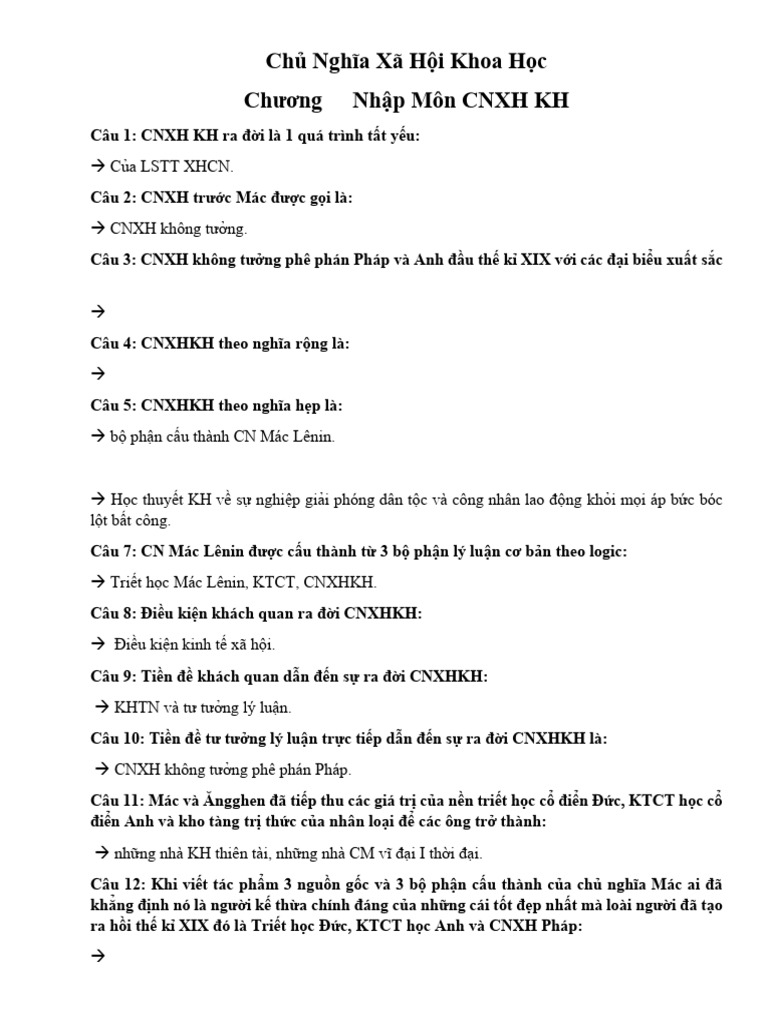 CNXH KH1 | PDF