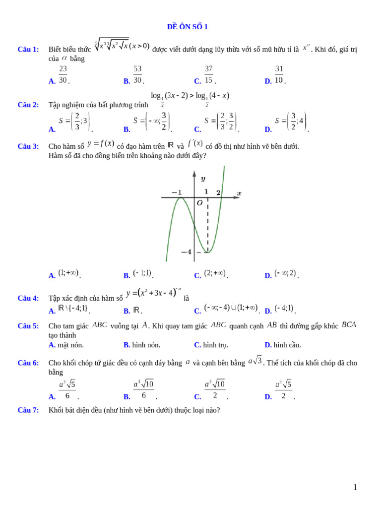 ĐỀ ÔN HK1 - k12 | PDF