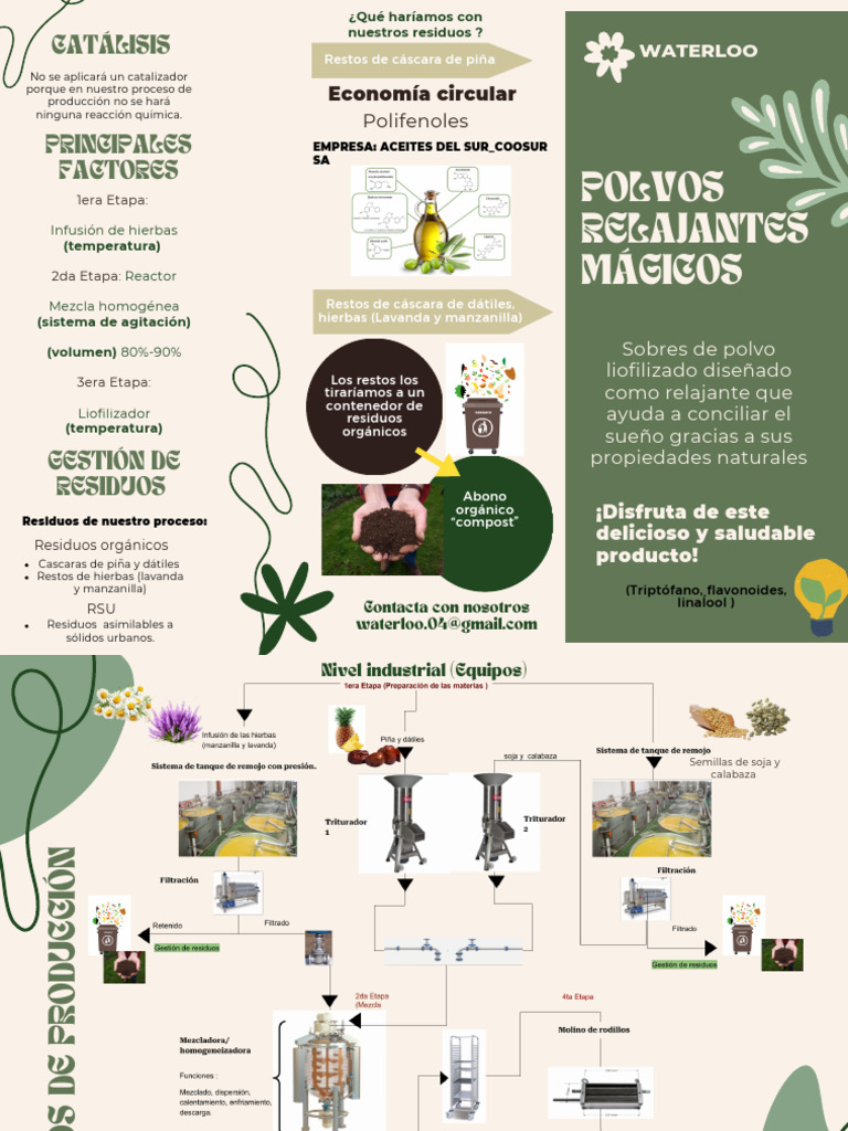 Tríptico Huerto Orgánico Moderno Beige | PDF