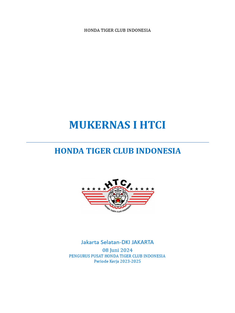 Undangan - & - Risalalah - MUKERNAS - I - HTCI - 2024 JKT | PDF