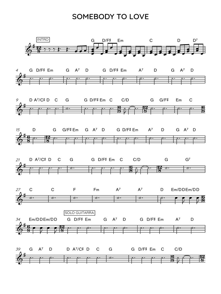 Somebody To Love (G) | PDF