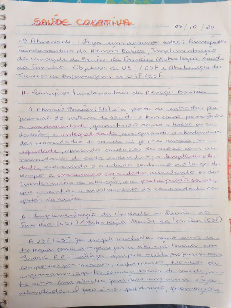 1° Ativ. Saúde Coletiva | PDF