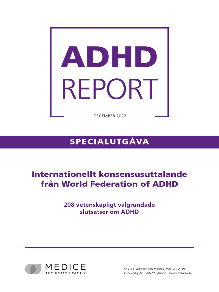 ADHD International Consensus Statement Swedish Version | PDF