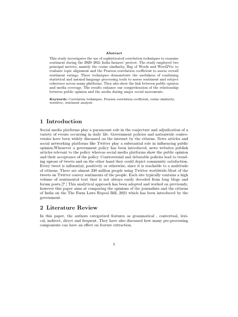 Sentimental Analysis Paper | PDF