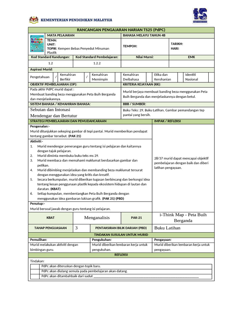 BM THN 4 TS25 (Unit 5) | PDF