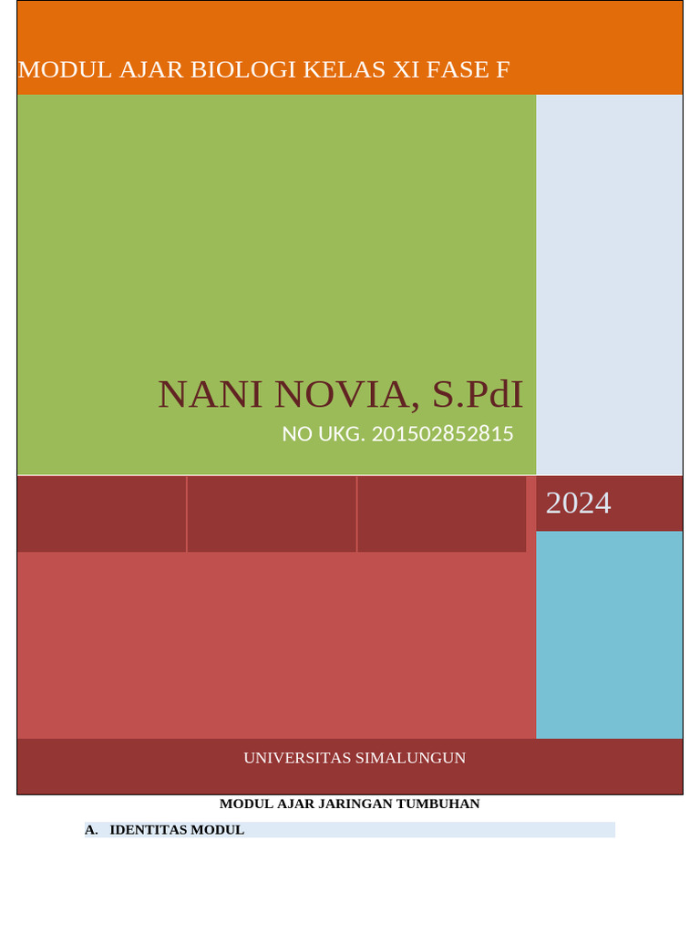 Modul Jaringan Tumbuhan ok | PDF