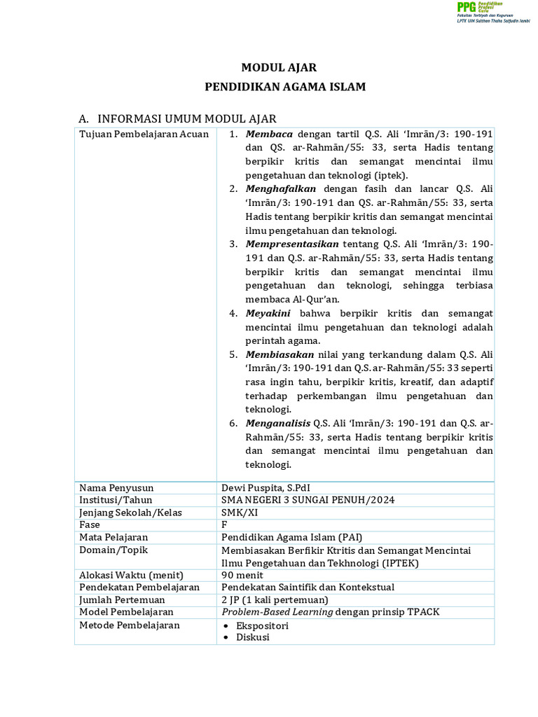 Modul Ajar | PDF
